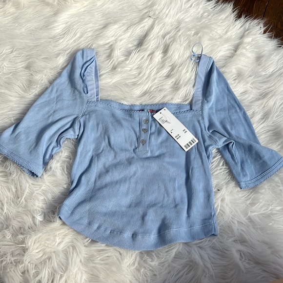 Urban Outfitters | Tops | Urban Outfitters Light Blue Crop Top | Poshmark